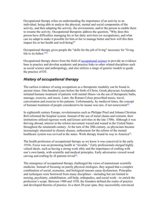 Susan Tracy Occupational Therapy