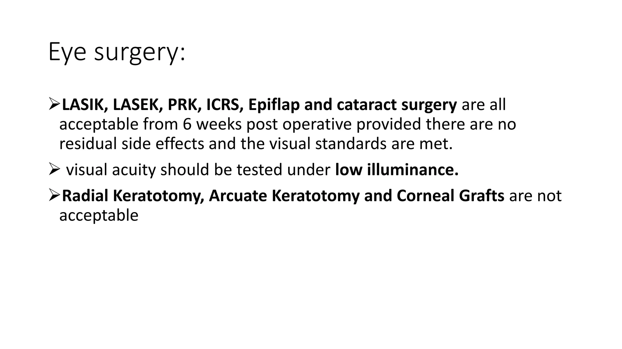 Occupational visual standards | PPTX