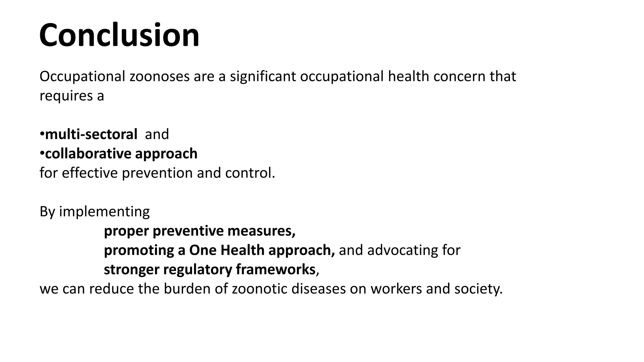 Occupational Zoonoses in factories of India | PPTX