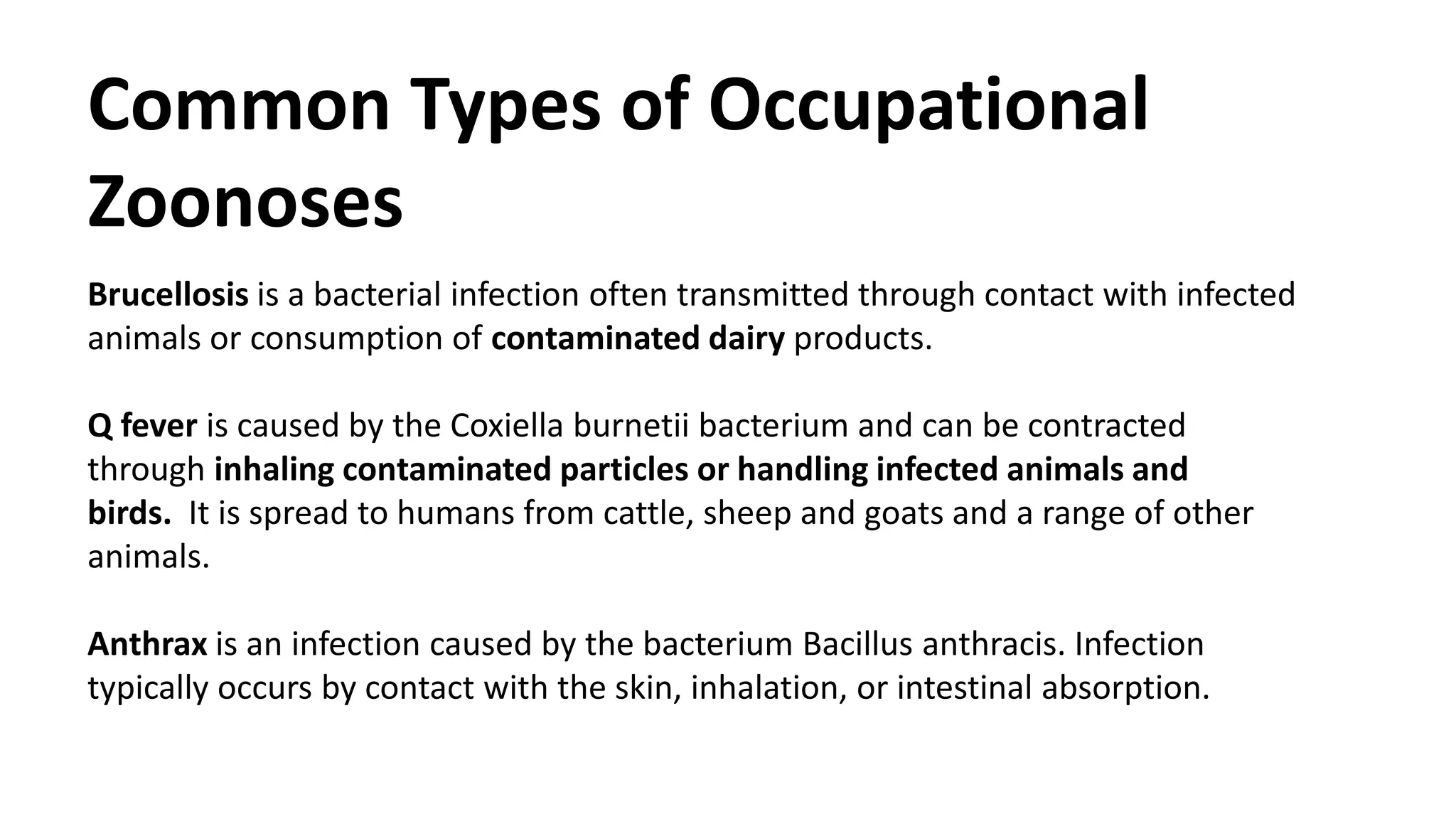 Occupational Zoonoses in factories of India | PPTX