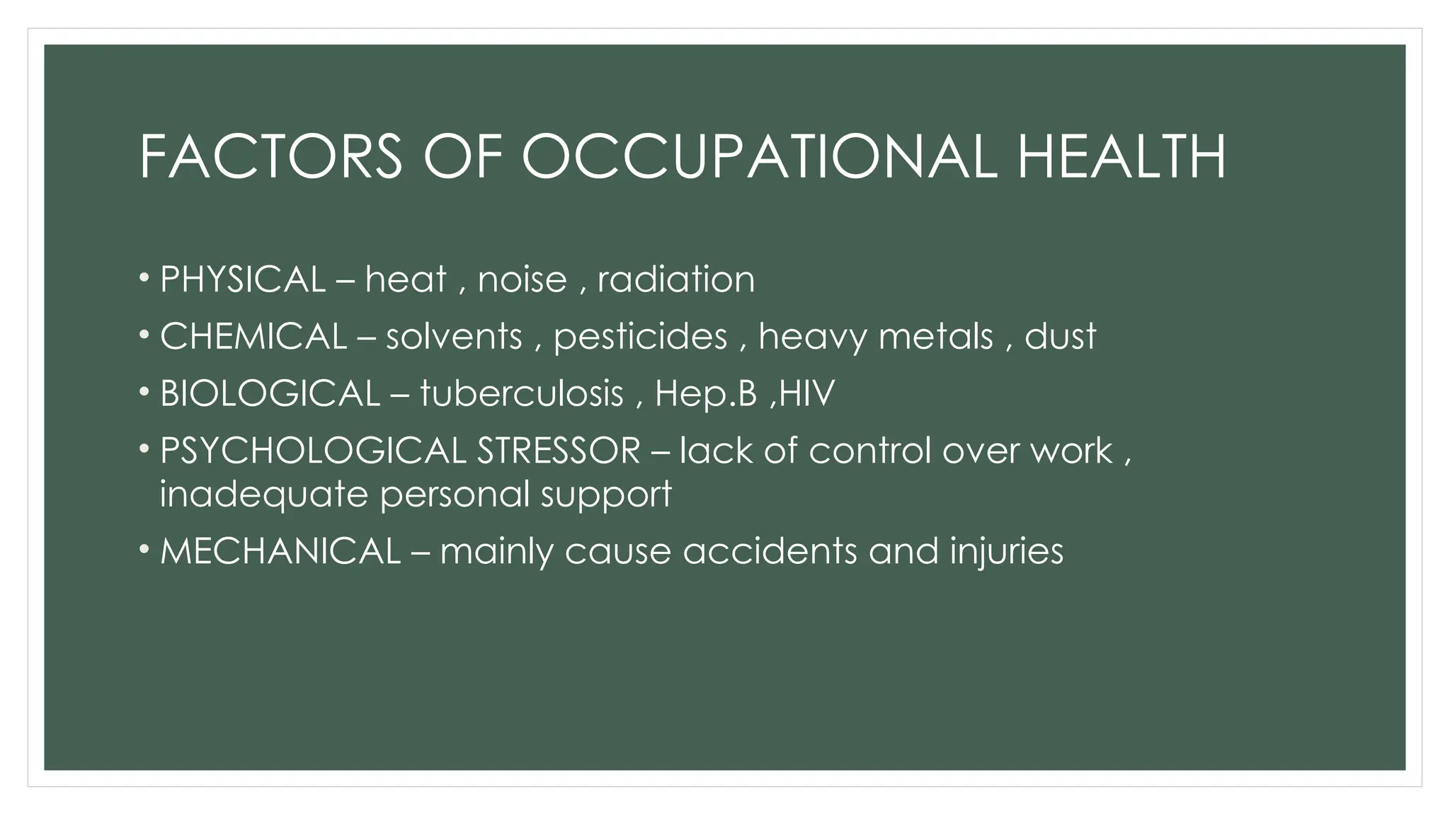 Occupation disease prevention and control | PPTX