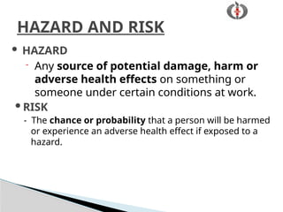 Occupationl safety and health hazard at workplace | PPTX