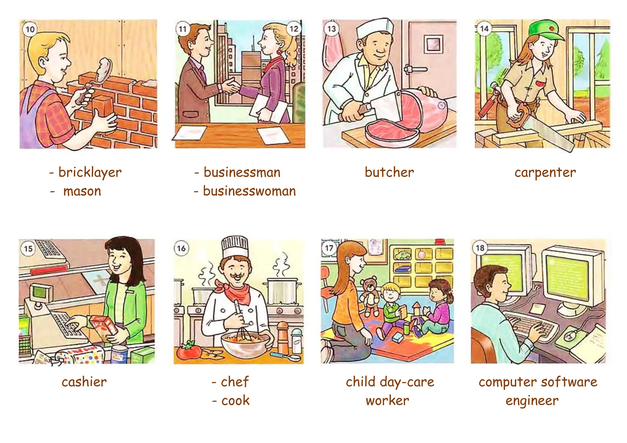 Occupations in English Language Word by Word | PDF