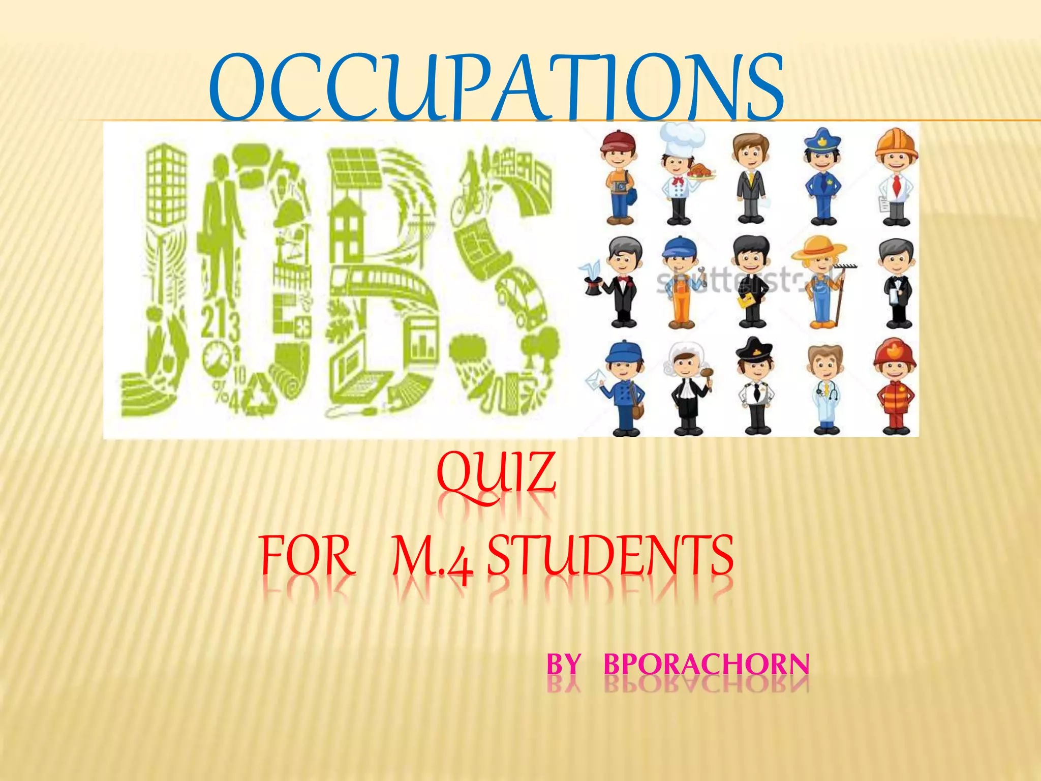 Occupations quiz | PPSX