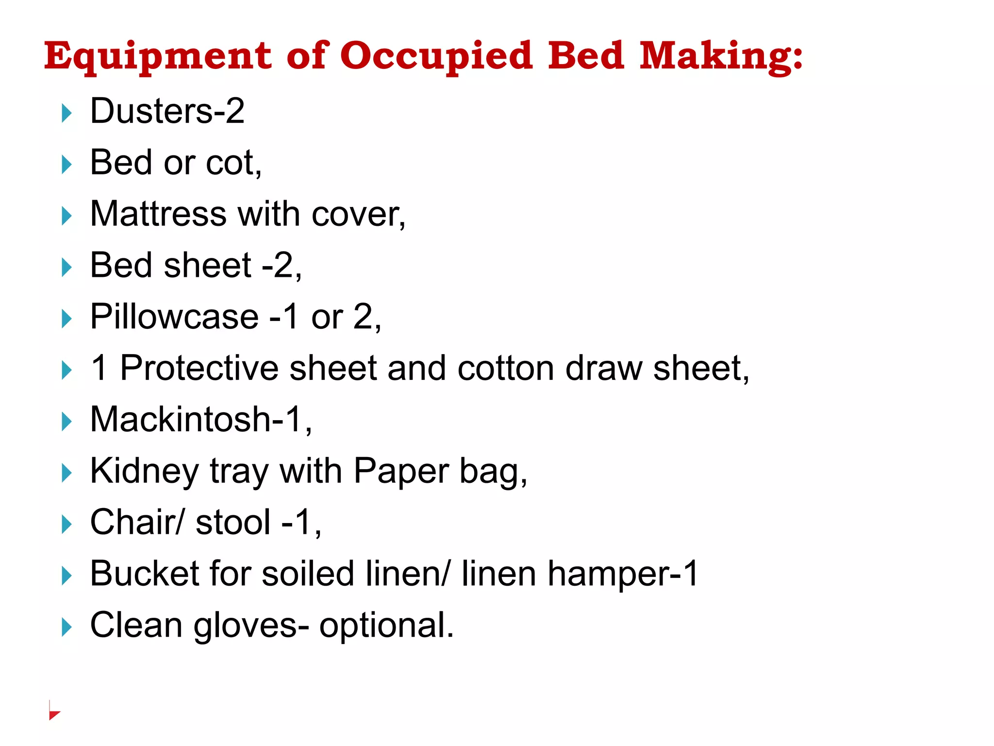 Occupied bed making Procedure.pptx