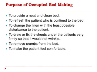 Occupied bed making Procedure.pptx | Parenting Babies and Toddlers ...