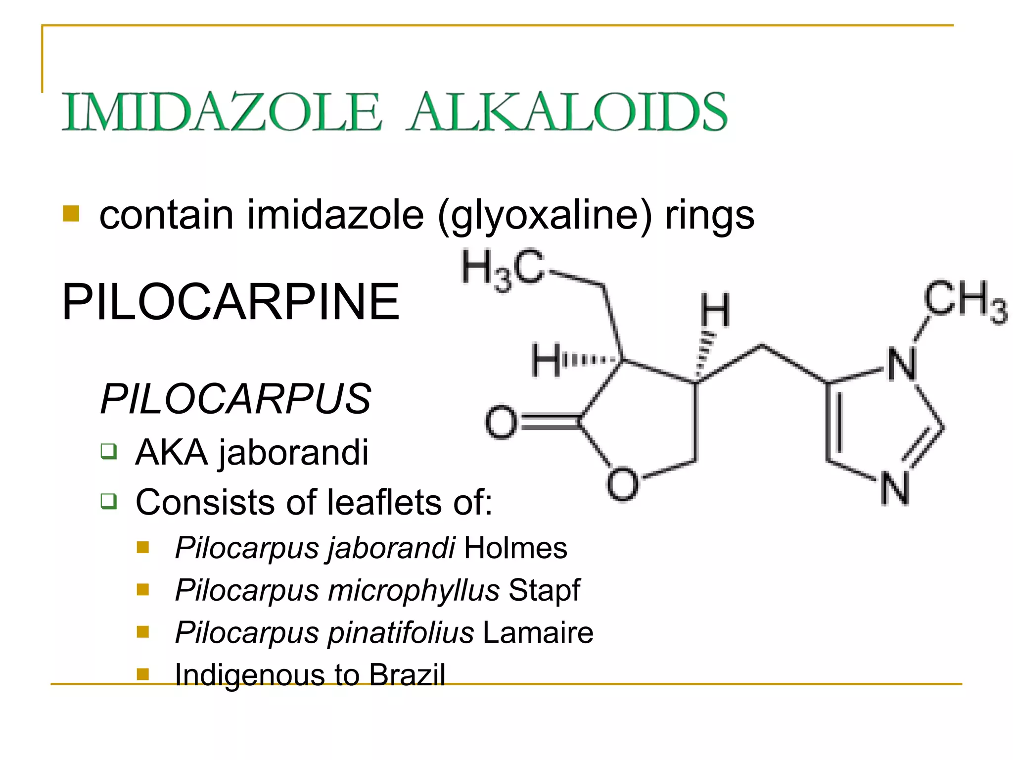 Occurance and classification of alkaloids | PPT