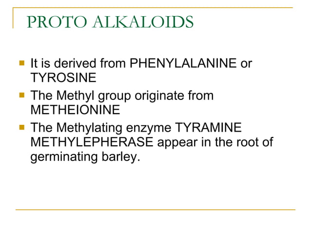 Occurance and classification of alkaloids | PPT