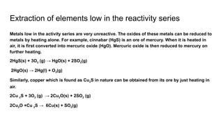 occurrence of metals - class X - Metals and non metals | PPTX
