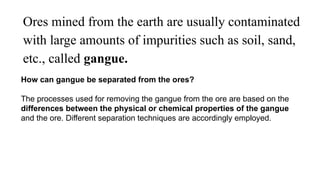 occurrence of metals - class X - Metals and non metals | PPTX