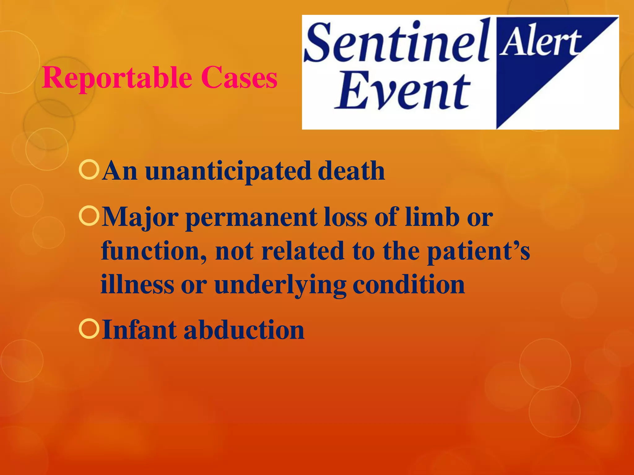 Occurrence Variance Report and Sentinel Event Reporting System | PDF