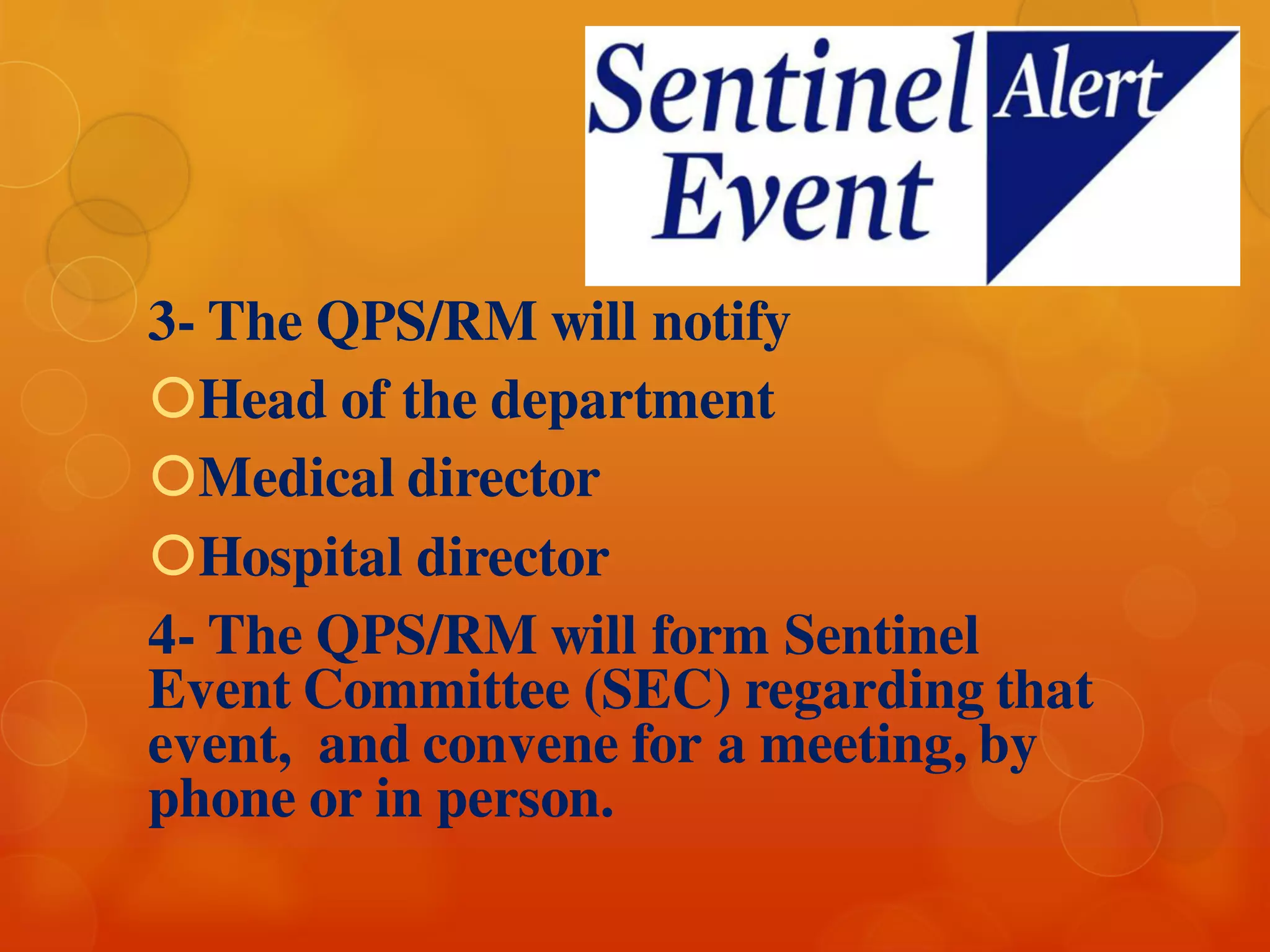 Occurrence Variance Report and Sentinel Event Reporting System | PDF