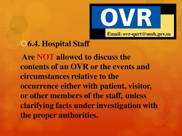 Occurrence Variance Report and Sentinel Event Reporting System | PDF