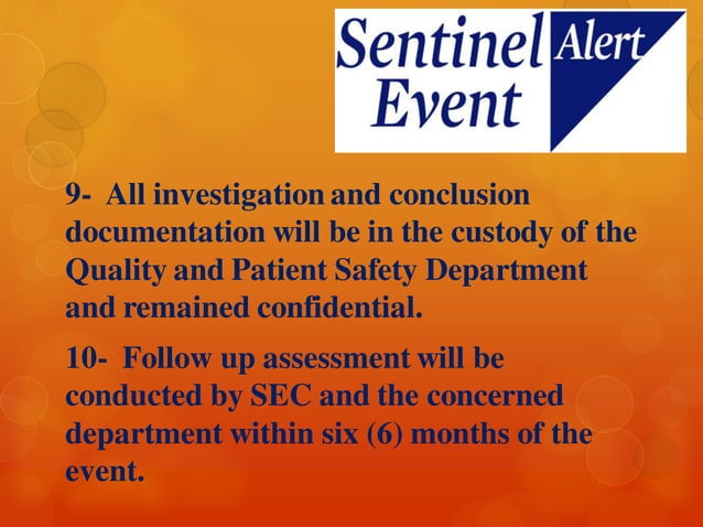 Occurrence Variance Report and Sentinel Event Reporting System | PDF