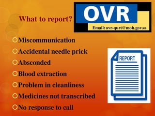 Occurrence Variance Report and Sentinel Event Reporting System | PDF