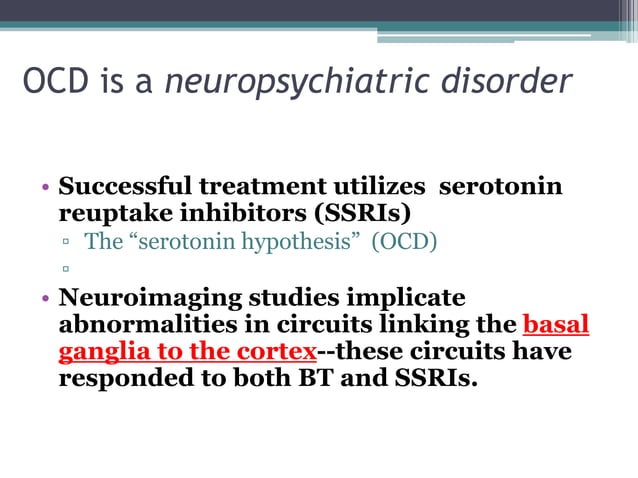 OCD in children | PPTX | Brain and Nervous System Disorders | Diseases ...