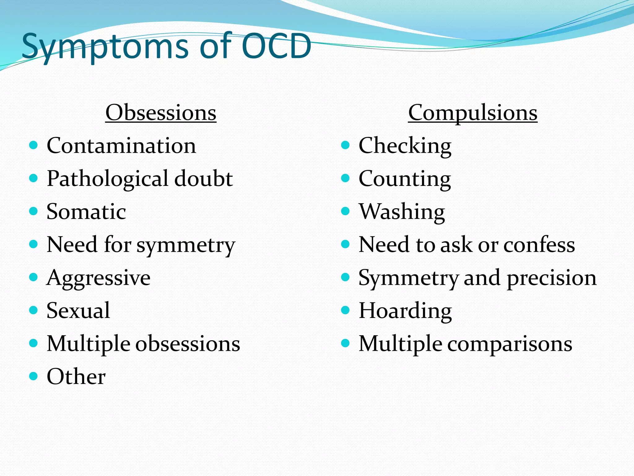 Obsessive Compulsive and Related Disorders | PPTX