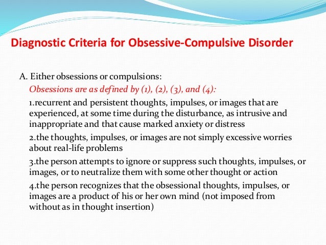 Obsessive Compulsive And Related Disorders