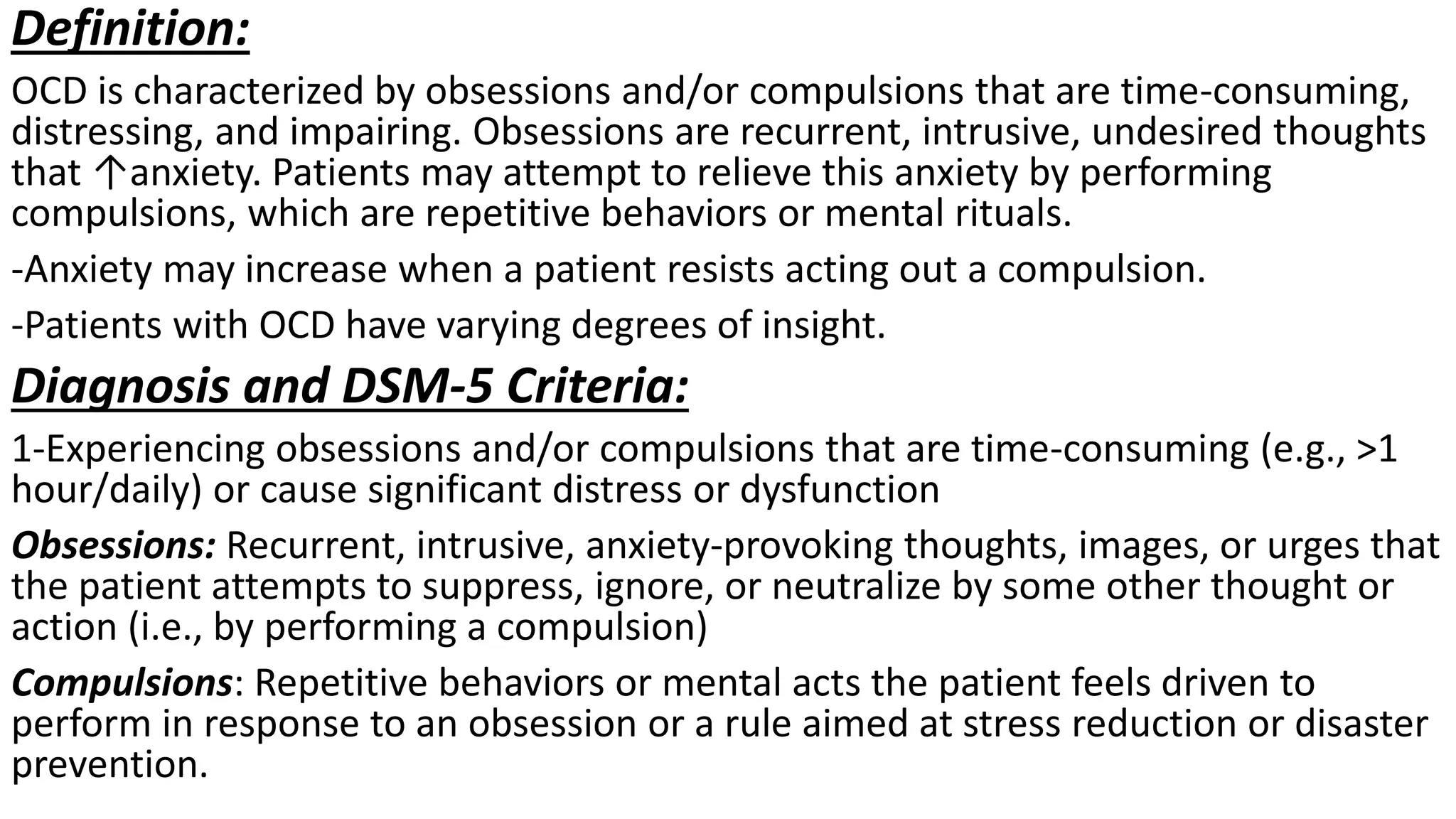 Obbssive, compulsive disorder psychology pptx | PPTX