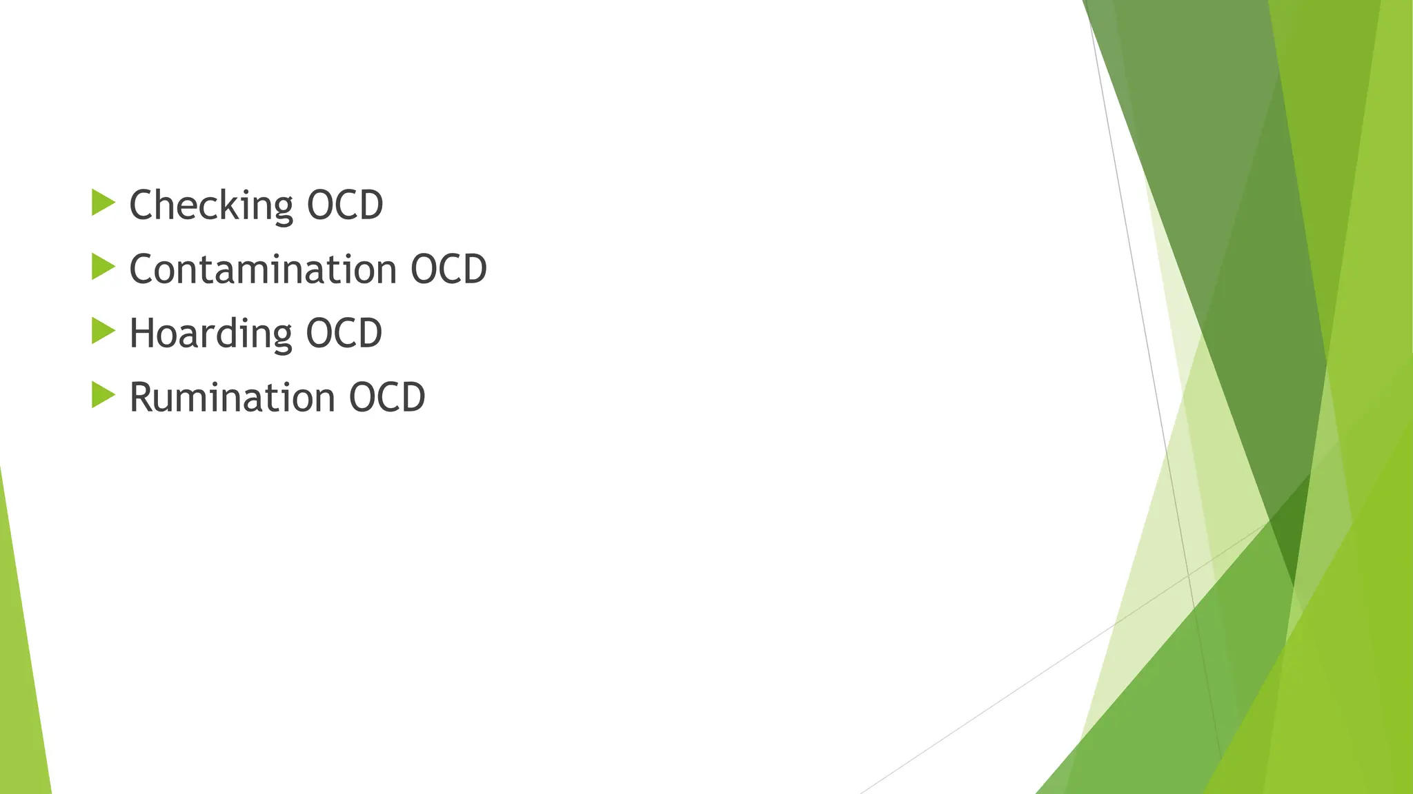 Obsessive compulsive disorder (OCD) GNM 2nd year | PPT