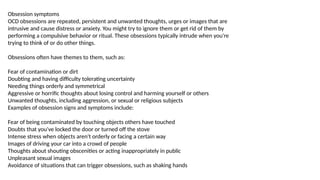obsession compulsive disorder powerpoint presentation | PPT