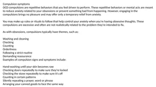 obsession compulsive disorder powerpoint presentation | PPT