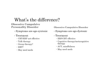 Obsessive Compulsive Personality Disorder Symptoms