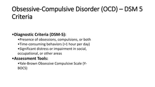 OCD introduction and treatment and management | PPTX