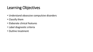 OCD introduction and treatment and management | PPTX