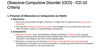 OCD introduction and treatment and management | PPTX