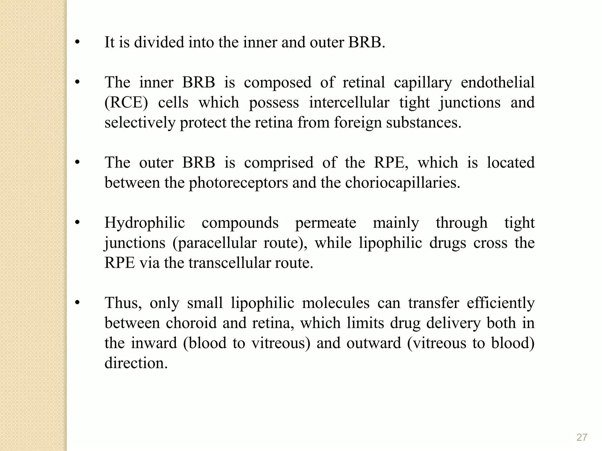 BARRIERS OF DRUG PERMEATION OF OCCULAR DRUG DELIVERY SYSTEM | PPTX