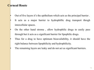 BARRIERS OF DRUG PERMEATION OF OCCULAR DRUG DELIVERY SYSTEM | PPTX