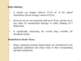 BARRIERS OF DRUG PERMEATION OF OCCULAR DRUG DELIVERY SYSTEM | PPTX