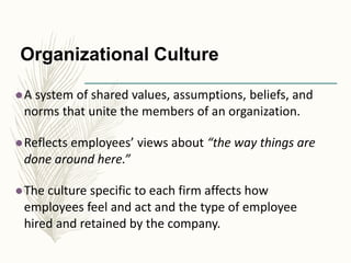 Organizational Culture And Change | PPTX