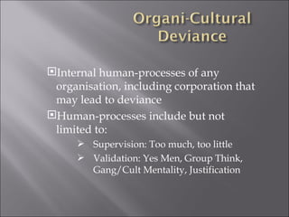 Organi-Deviance Part I | PPT