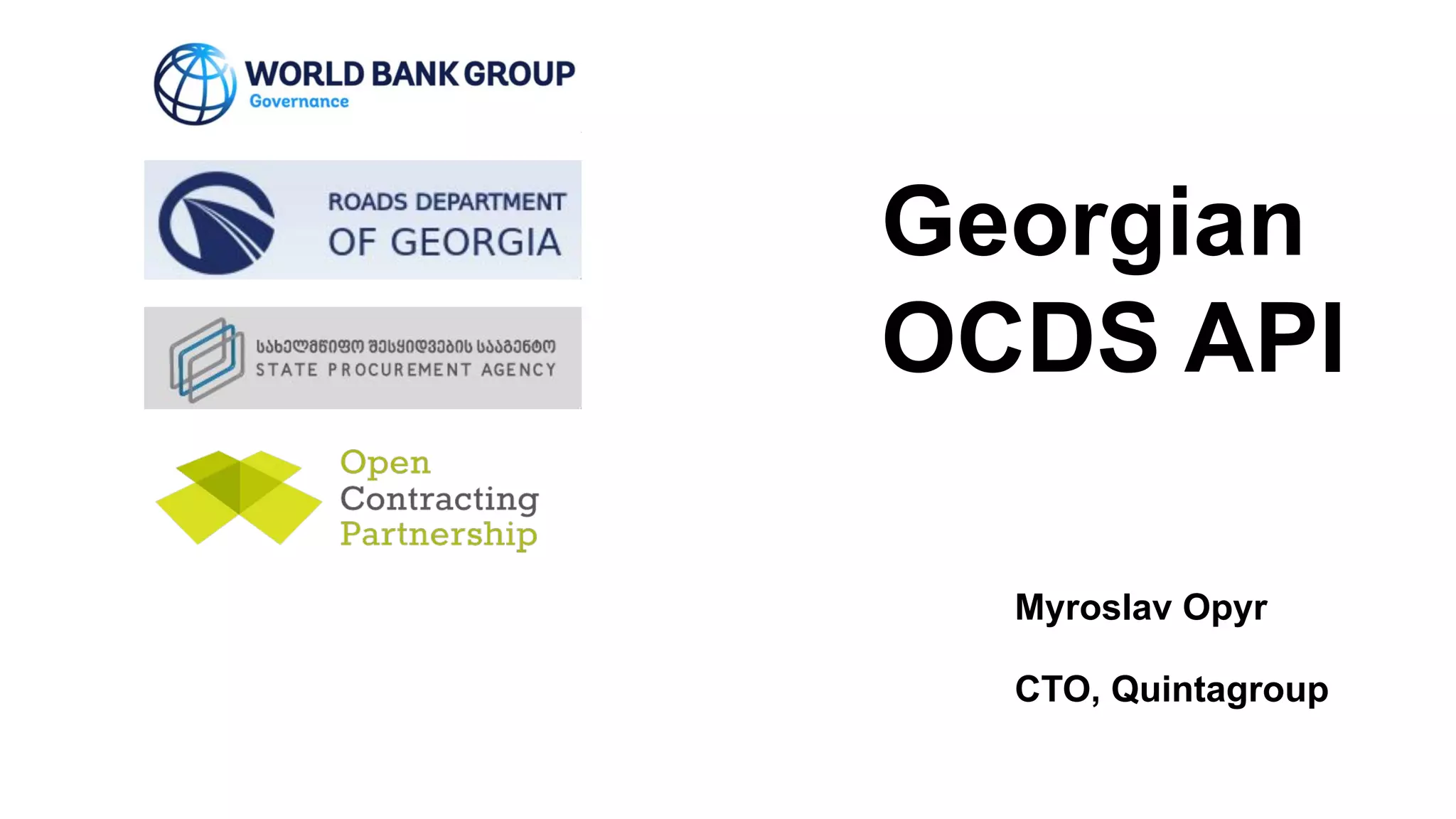 Georgian OCDS API | PPT