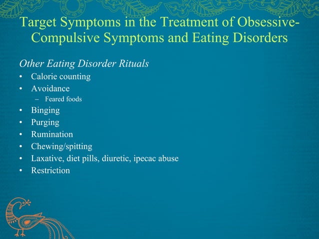 Ocd spectrum symptoms and ed | PPT