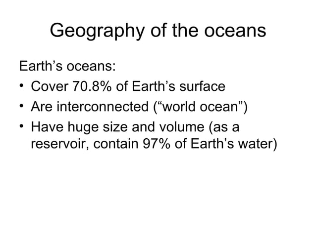Ocean and continents overview | PPT