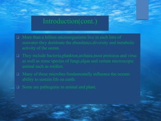 Ocean and microbial life | PPTX