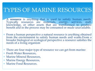Ocean as a resource by kakali | PPTX