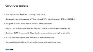 The Architecture Overview of OceanBase DataBase | PPT