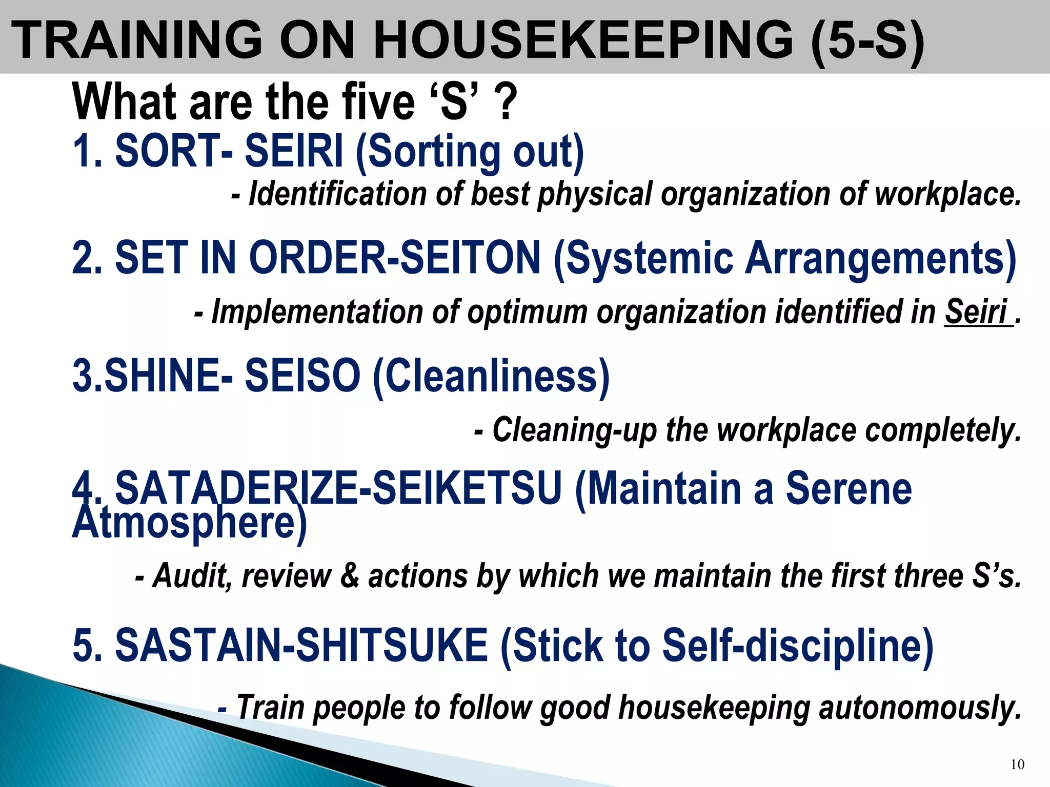 Training program on 5 S | PPT