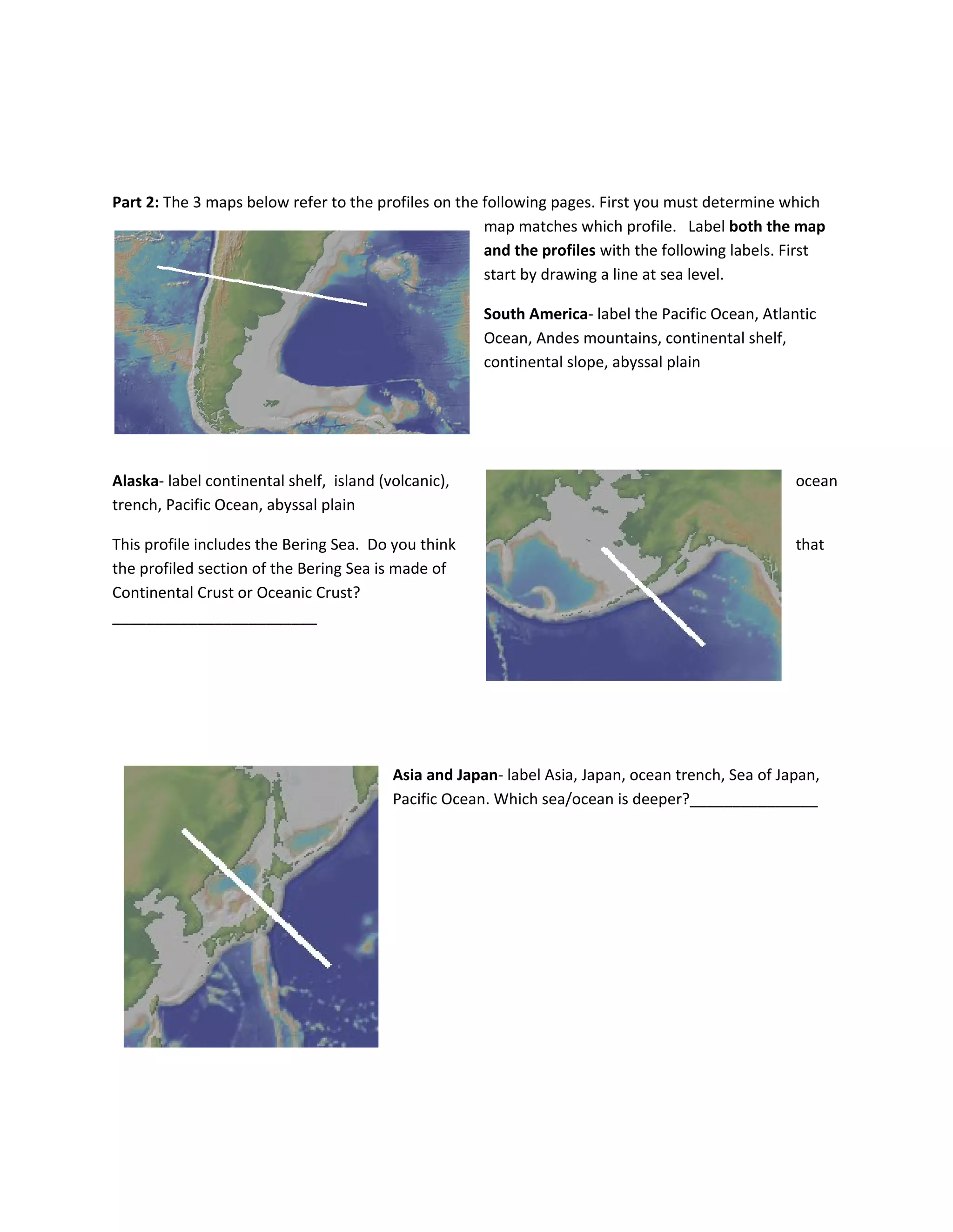 Ocean bottom profiles | DOC