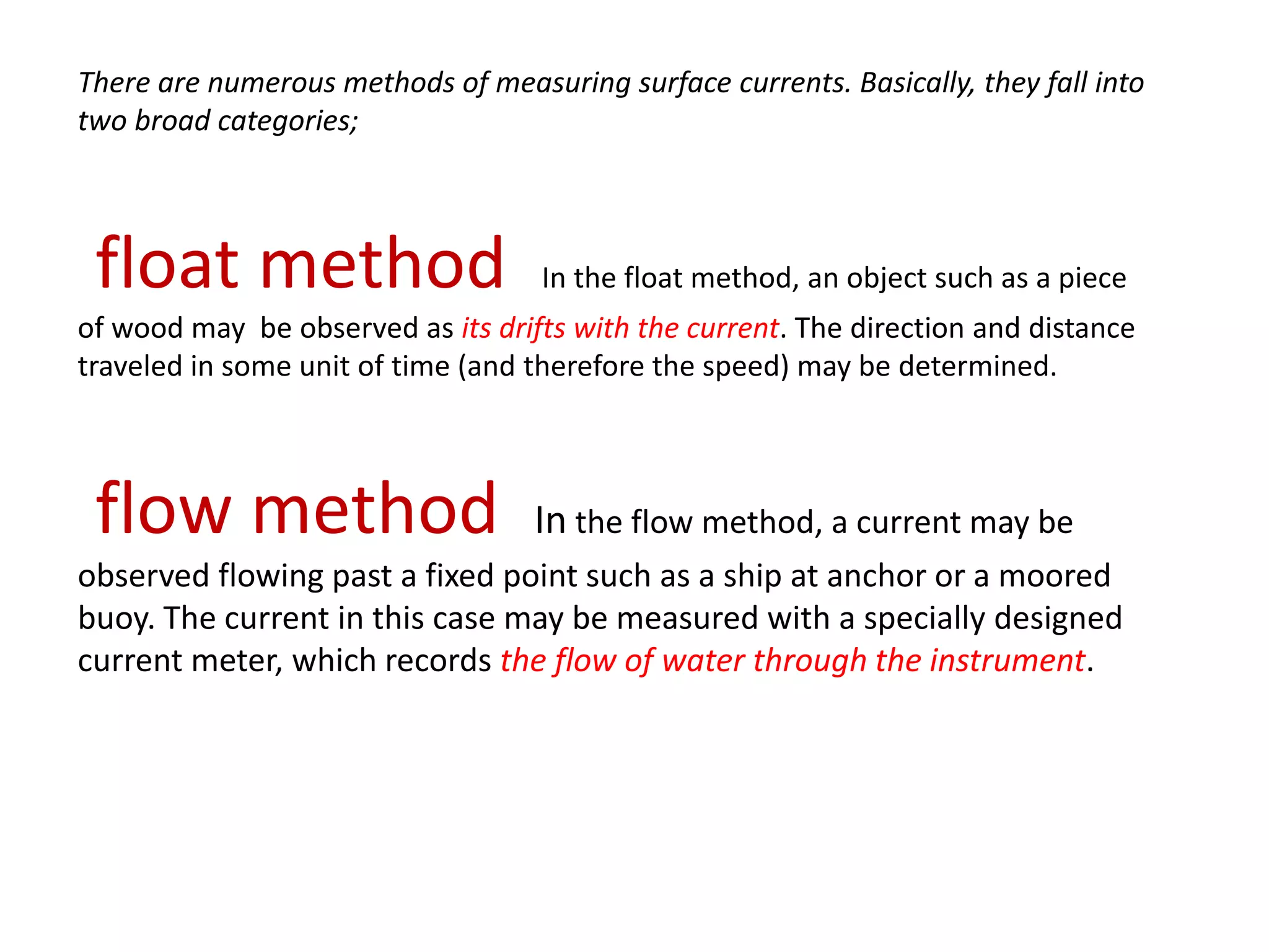 Ocean current measurements | PPTX