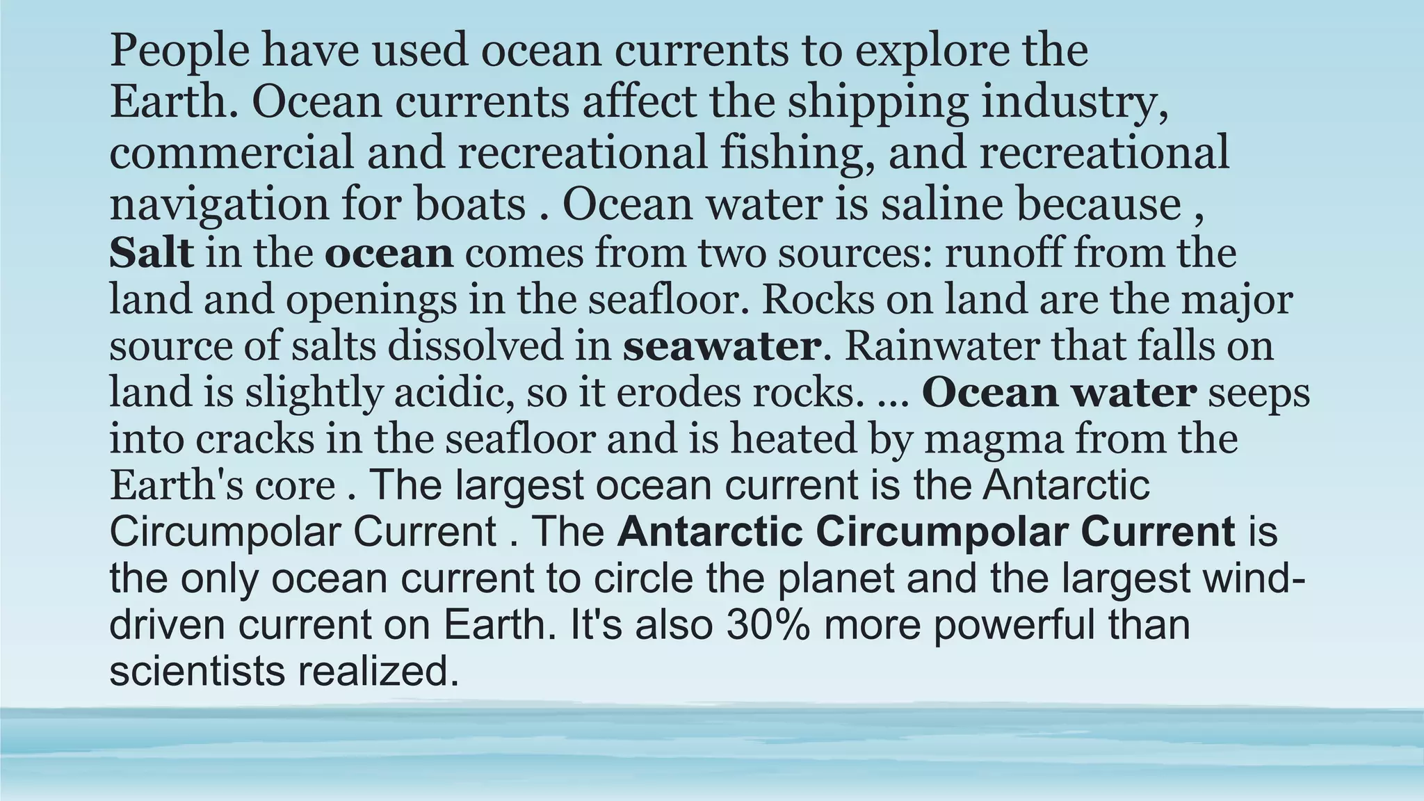Ocean currents | PPTX