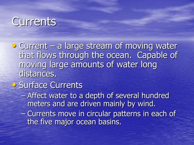 Ocean currents Power Point Slides | PPSX