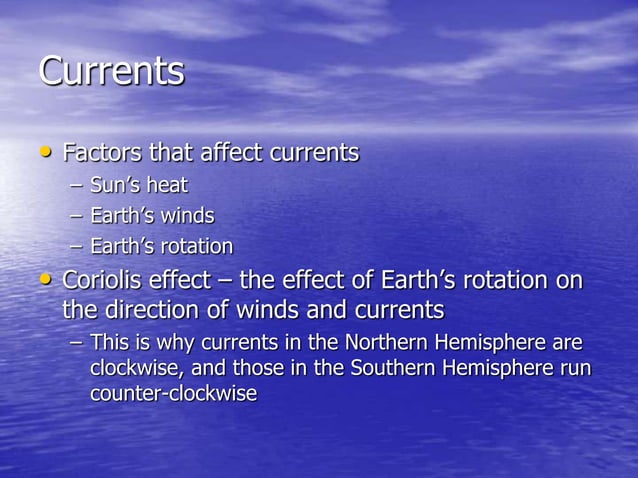 Ocean currents Power Point Slides | PPSX