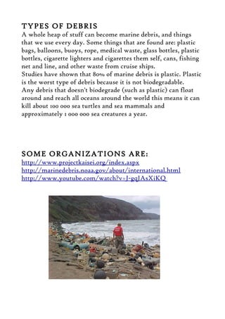 Ocean debris - Amber | DOC