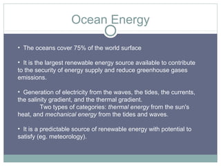 Ocean energy | PPT