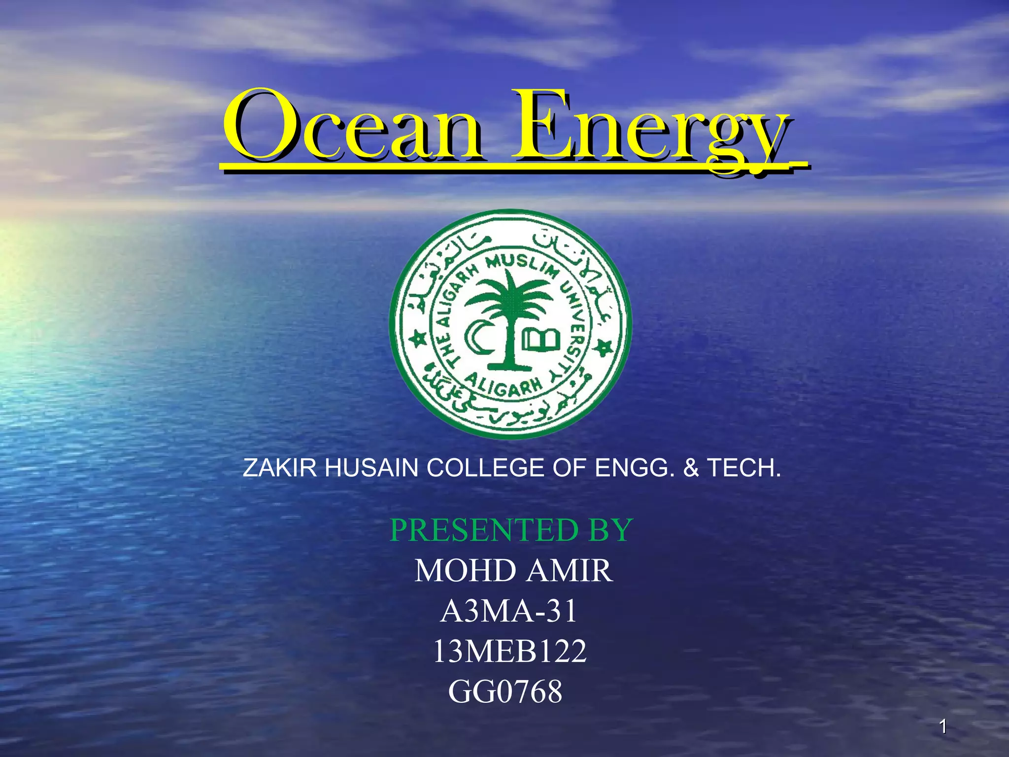 Ocean energy | PPT